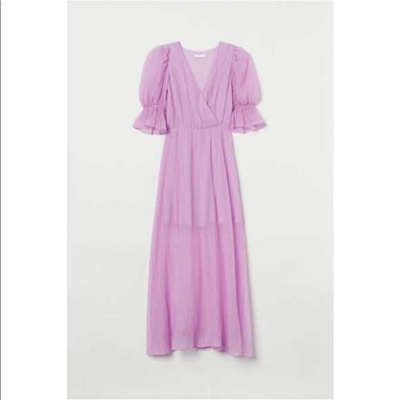 H&M | Dresses | Hm Long Purple Dress Lyocellblend Conscious New | Poshmark